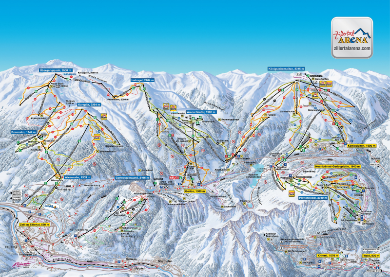 Skigebied Gerlos (Zillertal Arena) | 150 km piste
